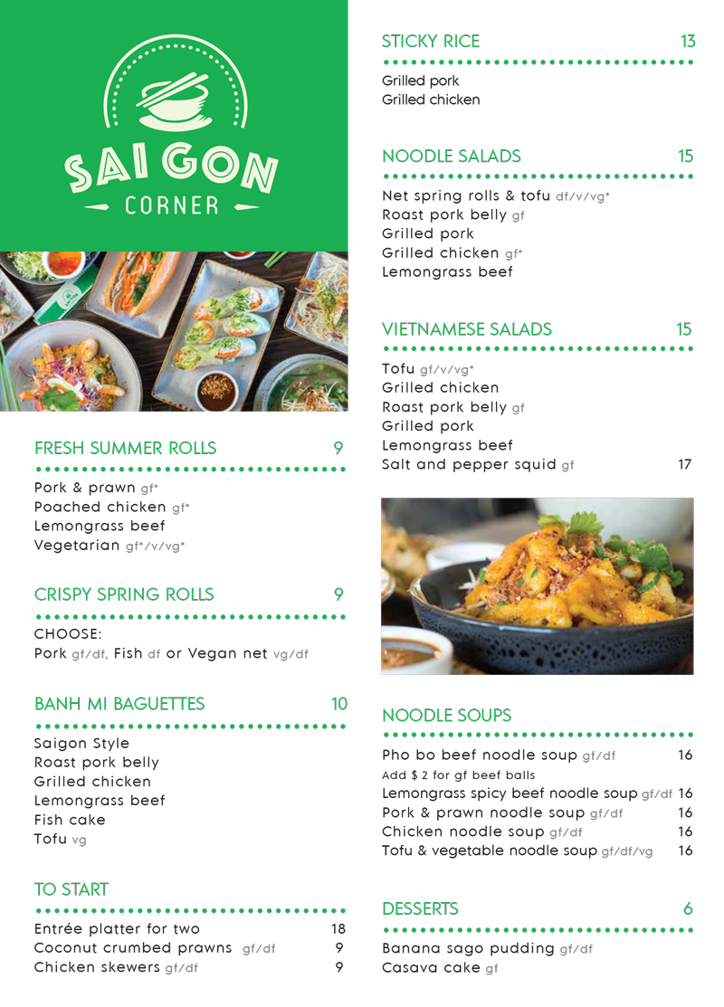 Menus – Saigon Corner